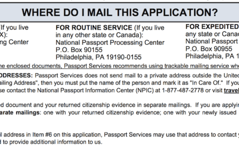 renew passport mailing address - UponArriving