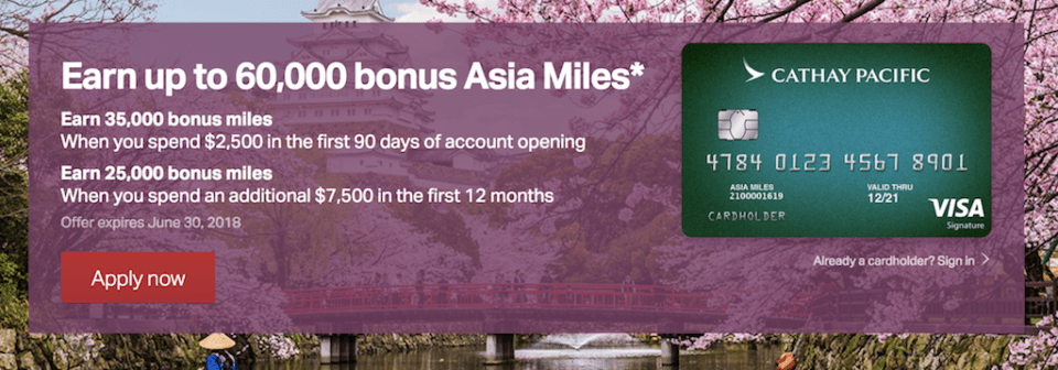 Cathay Pacific Credit Card Bonus Now at 35K + 25K - UponArriving