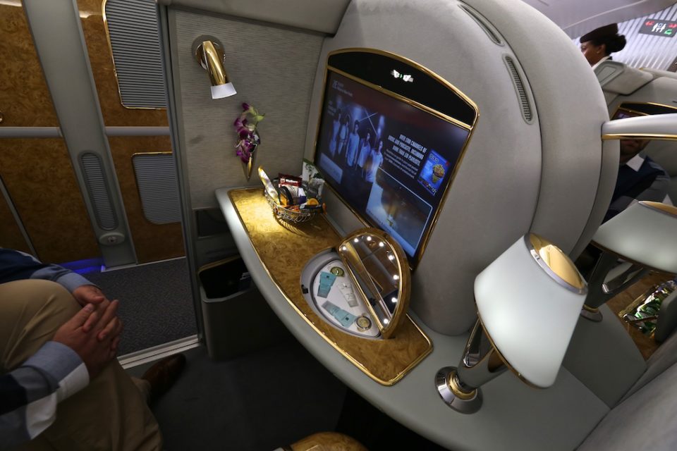 Emirates A380 First Class Review | Milan to NYC + Onboard Shower ...