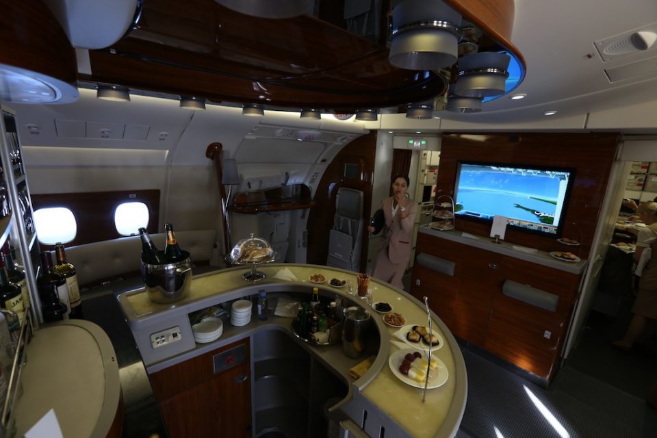 Emirates A380 First Class Review | Milan to NYC + Onboard Shower ...