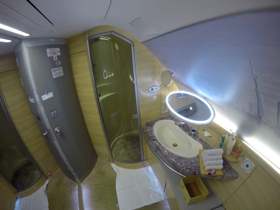Emirates A380 First Class Review | Milan to NYC + Onboard Shower ...