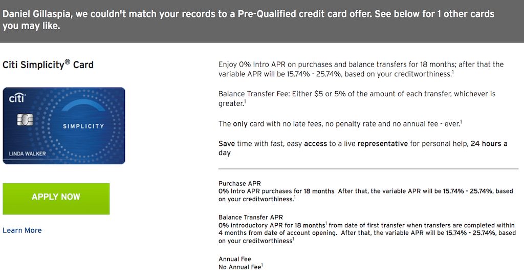 Citi pre approval 2 - UponArriving