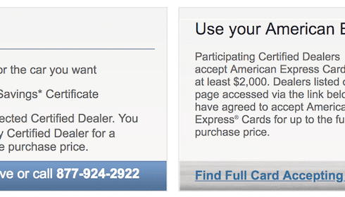 Pay car with Amex credit card - UponArriving