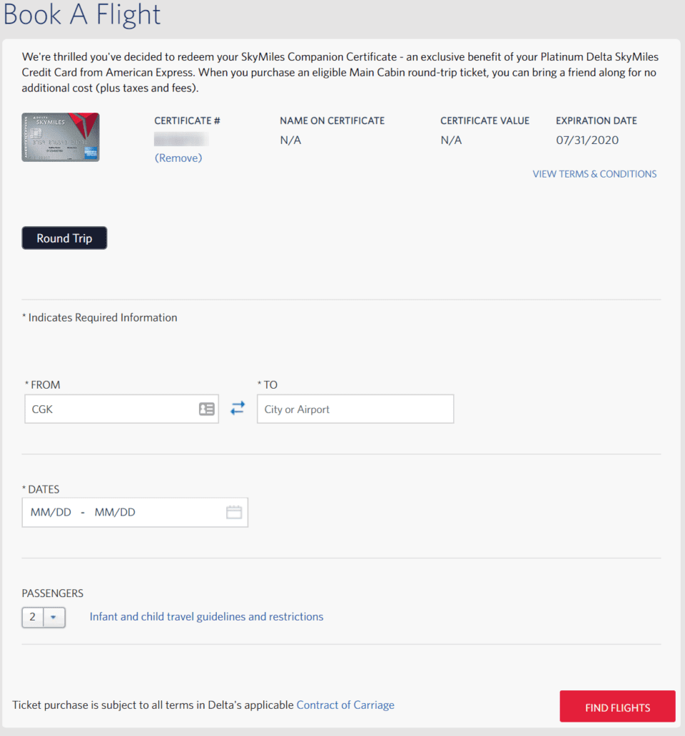 Delta Companion Certificate Rules and Guide [2022] - UponArriving