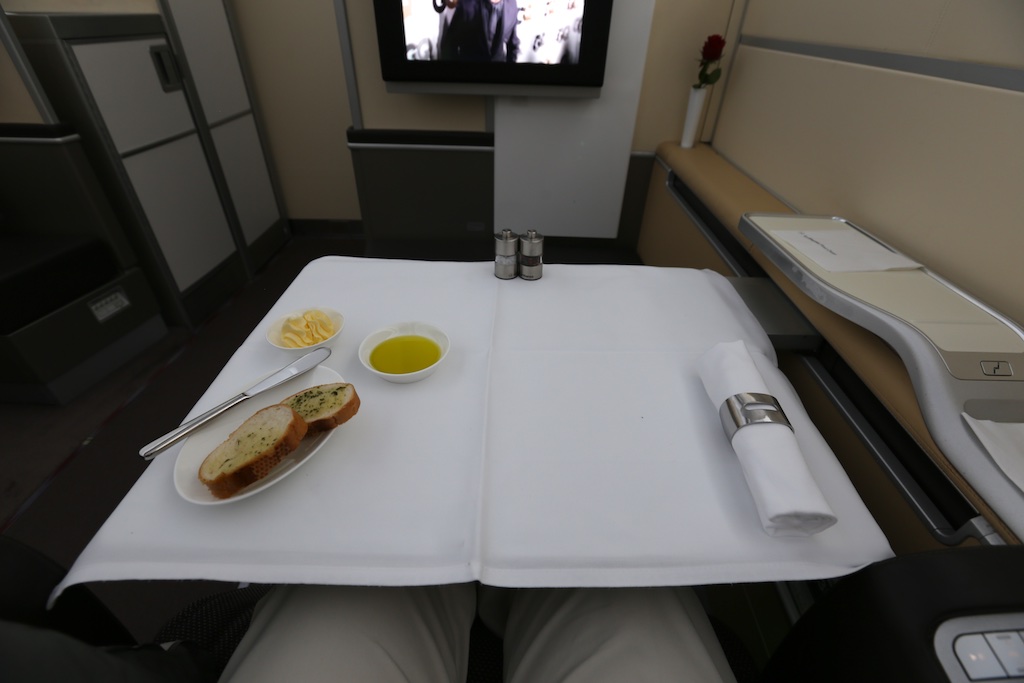 Lufthansa First Class dining 7 - UponArriving