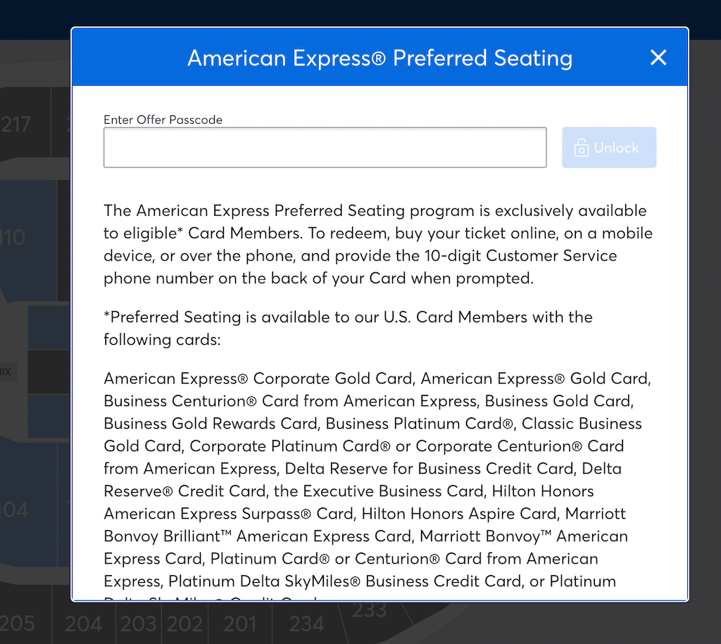 preferred-seats-amex - UponArriving