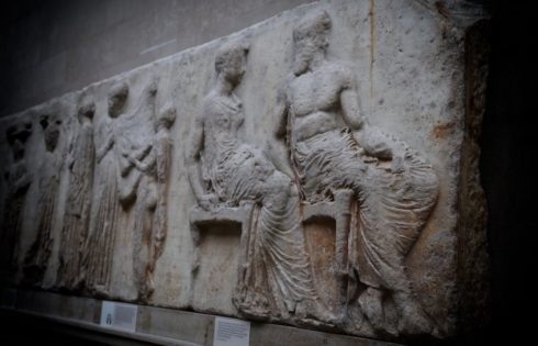 Central-scene-of-the-east-frieze-of-the-Parthenon-British-Museum - UponArriving